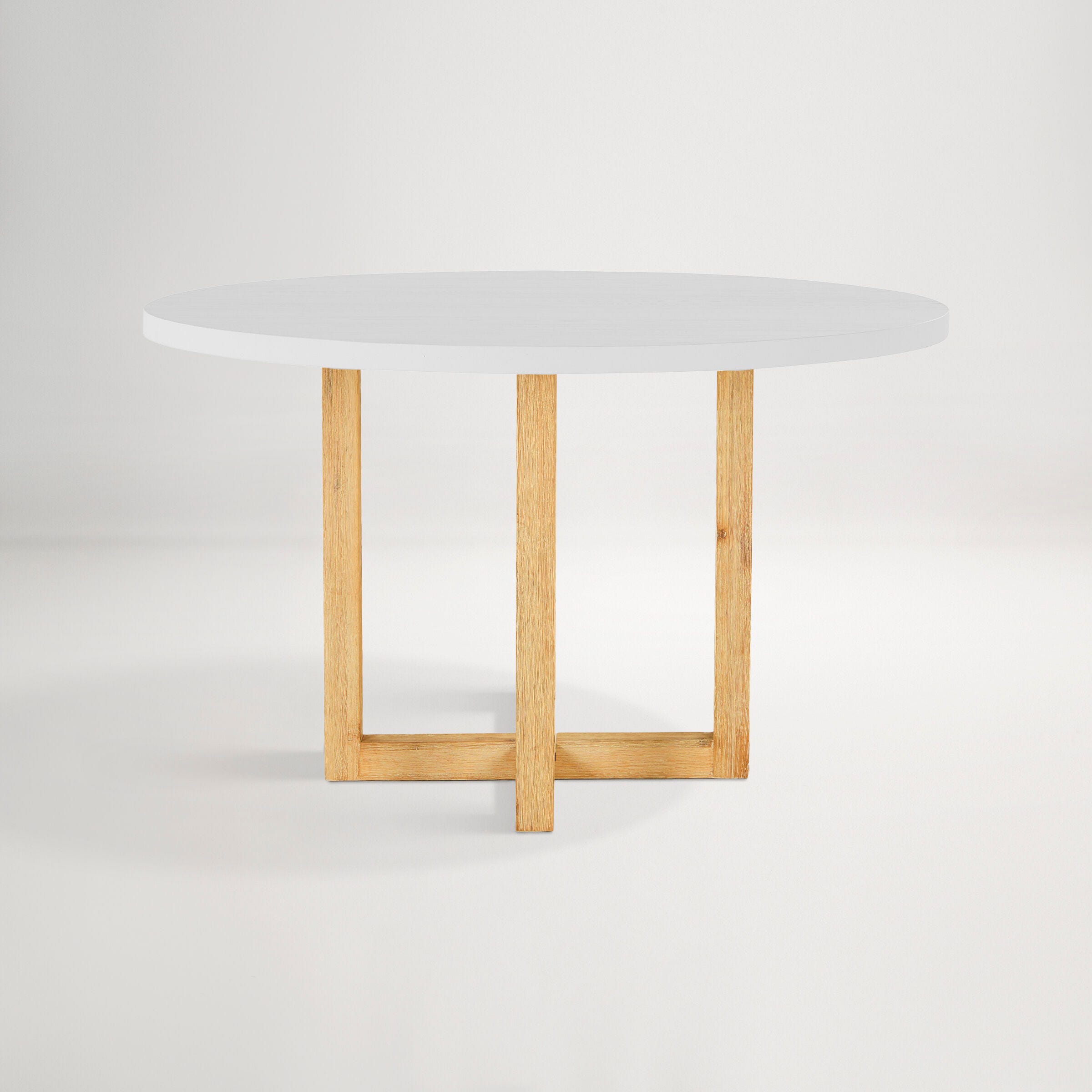 Bronte Round Brushed Dining Table | White & Brushed | Lounge Lovers