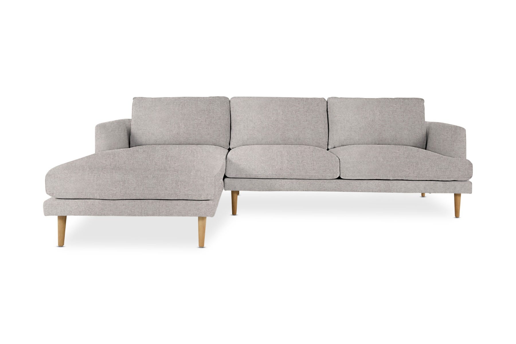 Alice Left Chaise Lounge | Austin Ivory | Oak Leg | Lounge Lovers