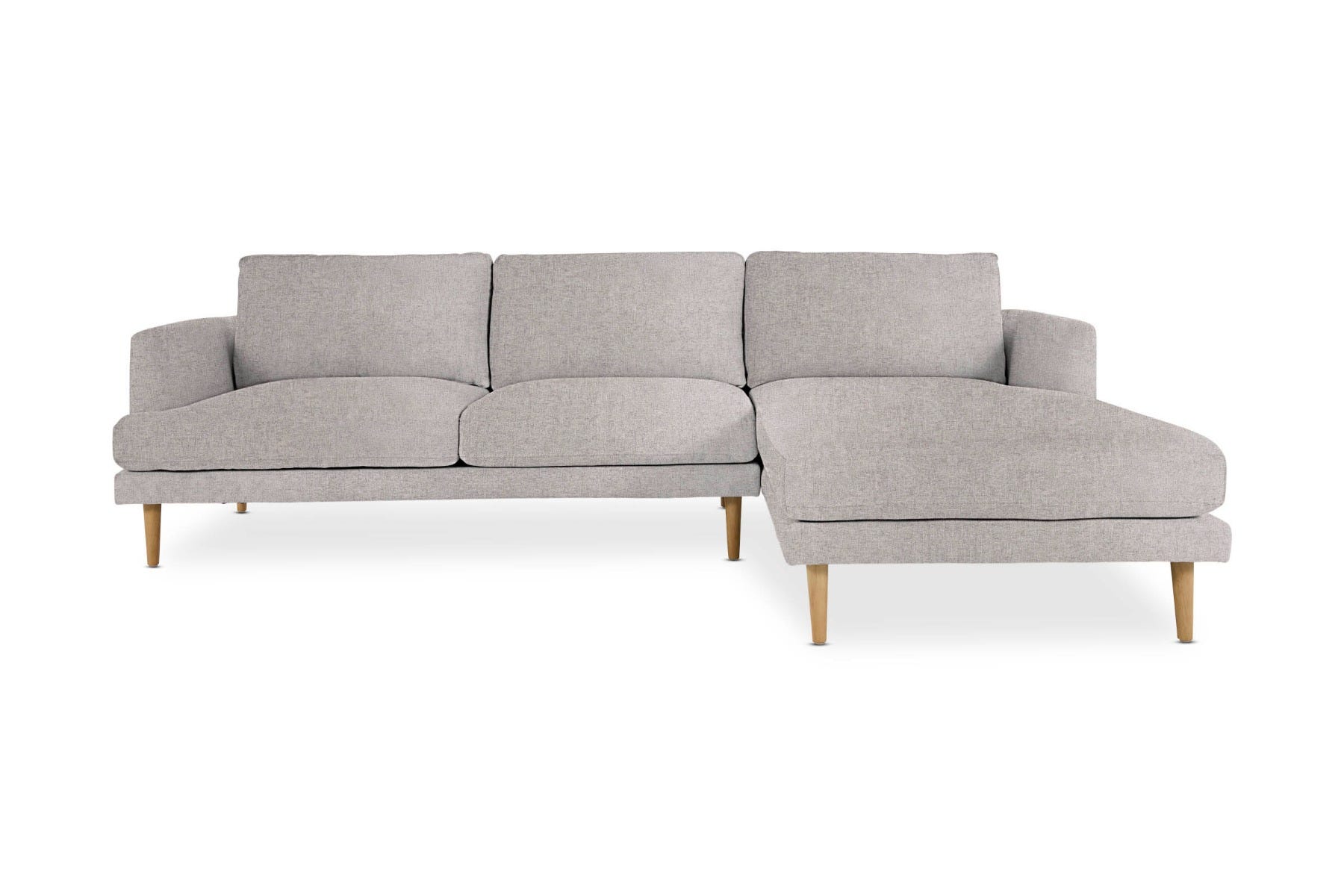 Grey couch with wooden legs store
